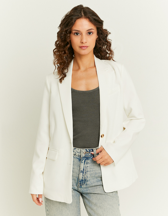 Blazer Blanc à Manches Longues | TALLY WEiJL France
